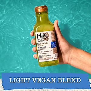 Maui Moisture Lightweight Curls + Flaxseed Shampoo, Paraben Free, Silicone Free, 13 Fl Oz,Green