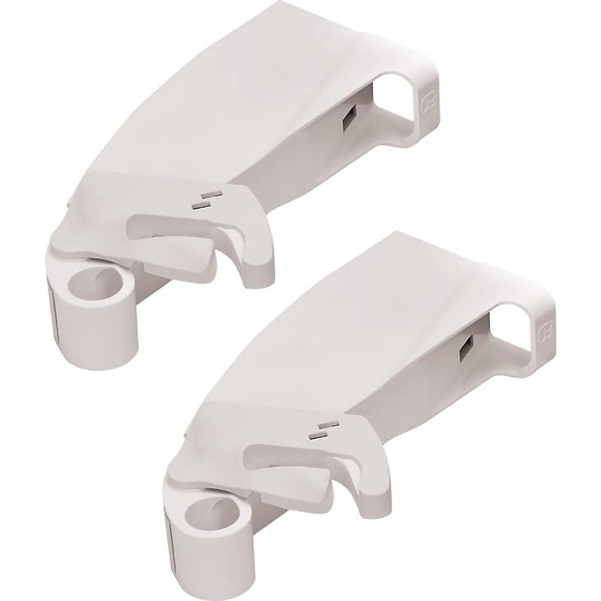 Lemans II Set 2-Shelf Lazy Susan with Soft-Close for Blind Base Corner Cabinets, Chrome and White (574 sq. Model 40, Tray Size: 12", Swings Right)