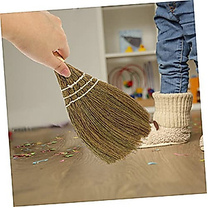 TOKIDNY 6 Pcs Kitchen Cleaning Broom Manual Broom Short Handle Broom Multi-Functional Broom Toy Dustpan Pans Housekeeping Cleaning Natural Broom Whisk Broom Small Cleaning Broom Miscanthus