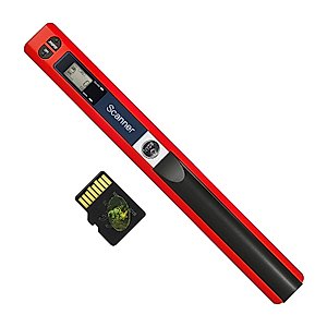 HUIOP Document Scanner,Portable Handheld Wand Wireless Scanner A4 Size 900DPI JPG/PDF Formate LCD Display with Protecting Bag and 8GB TF Card for Business Document Reciepts Books Images