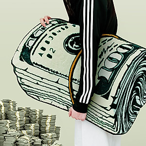 XIAOQIN Money Rug, 100 Dollar Bill Rug, 20x32 inch Money Creative Funky Rug, Fun Bath mat, Suitable for Bathroom, Bedroom, Living Room, Front Door, Home Decor Door Mat