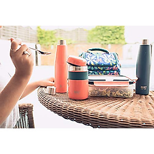 BUILT Double Wall Vacuum Insulated Flask for Hot and Cold Foods, 490 ml, Tropics