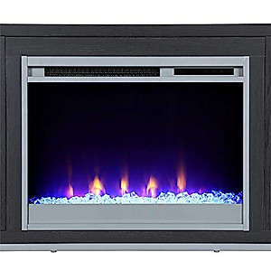 Ameriwood Home Lumina Fireplace Stand for TVs, up to 70", Black Oak
