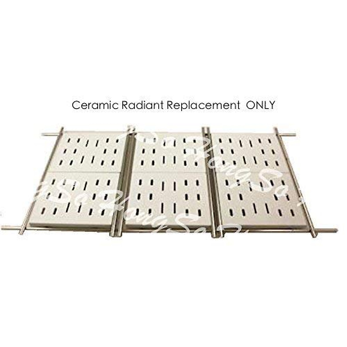 Hongso 8" x 7.25" Ceramic Radiant Heat Plate and 16" Cast Iron Burner Replacement Parts for Members Mark Y0101XC, Grand Hall Y0660 Grills