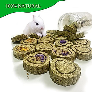 FIPASEN Rabbit Chew Toys for Teeth, 18PCS Natural Timothy Hay Chew Toy, Improve Dental Health for Bunny/ Chinchilla/ Guinea Pig/ Hamsters/ Holland Lop, Small Rodent Pet Molar Teeth Treats Toys