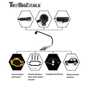THEBIGDEALS T257171X Oxygen Sensor Upstream & Downstream for Aston Martin Ford Jaguar Lincoln Mazda Mercury