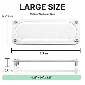 Kitchen Kraft™ Instant Dry Sink Organizer - Fast Drying Stone Sink Caddy - Fast Drying Stone Sink Tray - Drying Stone for Kitchen Counter (White)