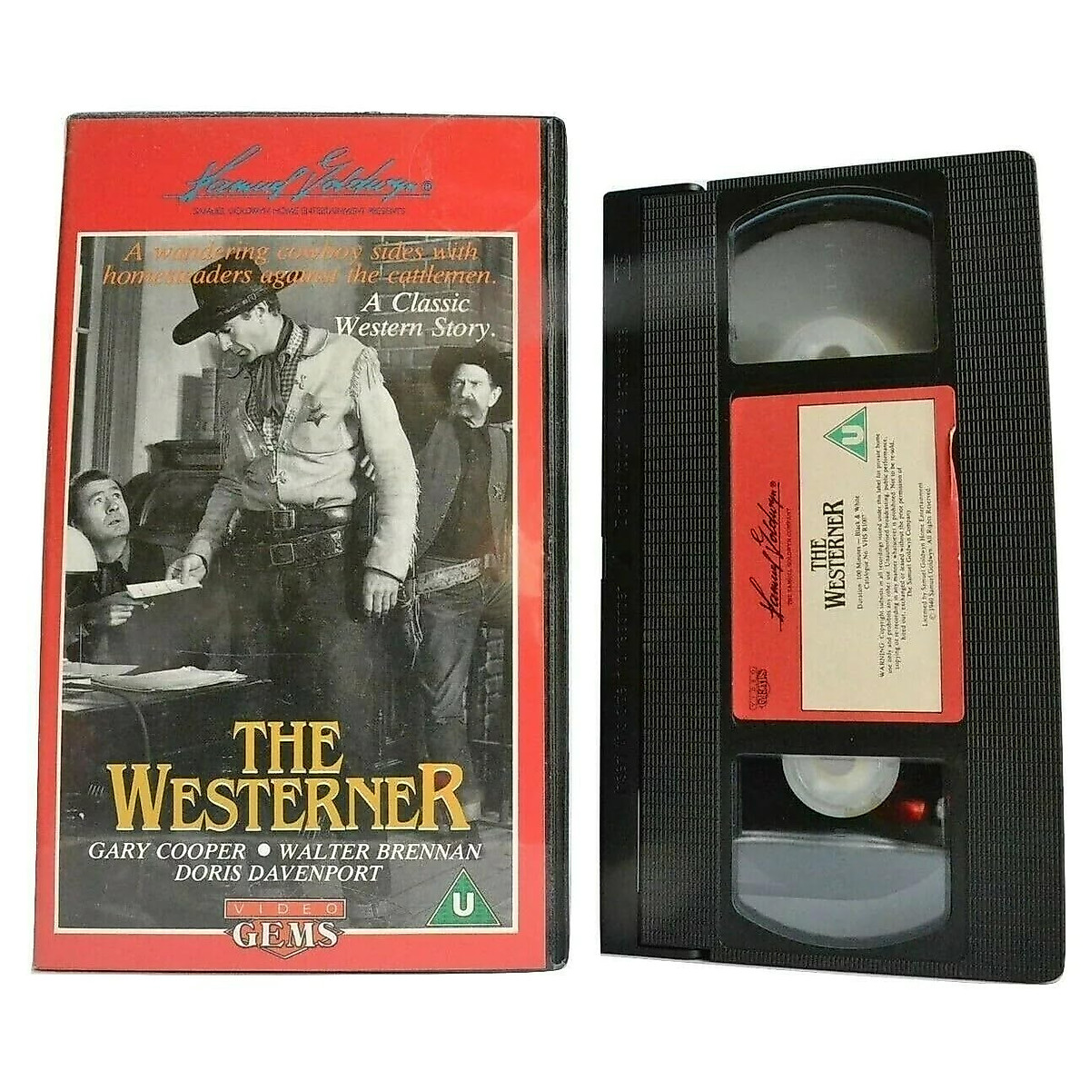 The Westerner (1940); [Video Gems]: Romantic Western - Gary Cooper - Pal VHS