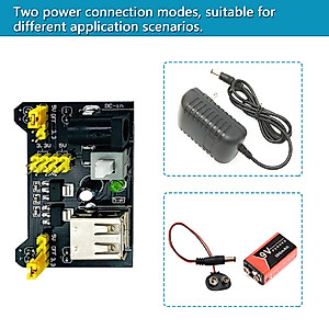 Minidodoca Breadboard Jumper Wires Kit 4pcs 400&830 Point Solderless Breadboards with Power Supply Module,140pcs 0.08"- 4.92" U-Shape,65pcs 4.7"-9.4",120pcs Length 8" M/M F/M F/F Dupont Jumper Wire