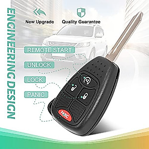 Tyranway Fits for Keyless Entry Remote Key Fob Jeep Wrangler 07-18/Compass 07-18/Patriot 10-18/Dodge Ram 07-09 /Durango 2009 /Caliber 10-12 /Nitro 07-11/Chrysler Aspen 07-09 OHT692713AA