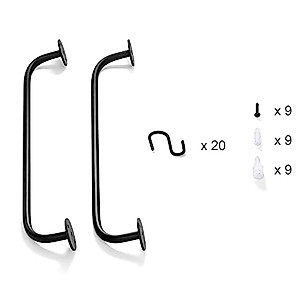 Mkono Hat Rack Baseball Cap Organizer for Wall and Door 2 Straps and Baseball Cap Organizer Hanger with 20 Hooks