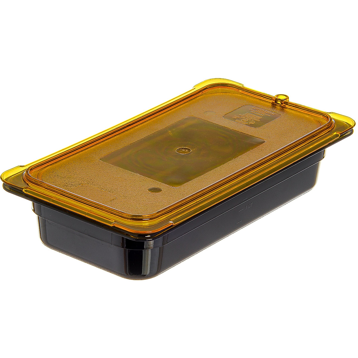 Carlisle FoodService Products Storplus High Heat Food Pan Steam Table Pan, Chafing Pan for Catering, Buffets, Restaurants, High Heat Plastic, 1/3 Size 2.5 Inches Deep, Black, (Pack of 6)