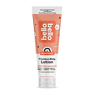 Hello Bello Sweet Cream Premium Lotion | Vegan and Cruelty Free Moisturizing, Dermatologist-Tested & Hypoallergenic for Sensitive Skin, Nourishing & Non-Greasy for Babies & Kids | 8.5 Fl Oz
