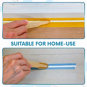 JMIBASIC Grout Caulk Finishing Tool - Multi Size 4 Pieces Set - Smooth Grout Sealant Silicone Caulking Tool - Rubber Spatula Spreader - Grout Sealer Applicator - Ergonomic Handle Grip_ABS (1.1 Inch)
