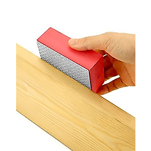 QWORK Diamond Hand Polishing Pads, 4 Pack Grid Sharp Sanding Block Kit, 60#,100#,200#,400# Diamond Hand Polishing Pads for Stone, Glass Granite Marble Concrete Stone Sanding and Polishing