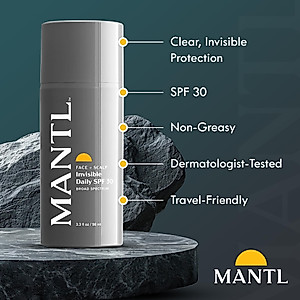 Invisible Sunscreen For Face and Body SPF30 - TSA Approved 3oz Travel Size - Dermatology Sunscreen - Spf Face Sunscreen for Black Skin, Light Skin, Men, Women, & Kids- Daily Facial Sunscreen