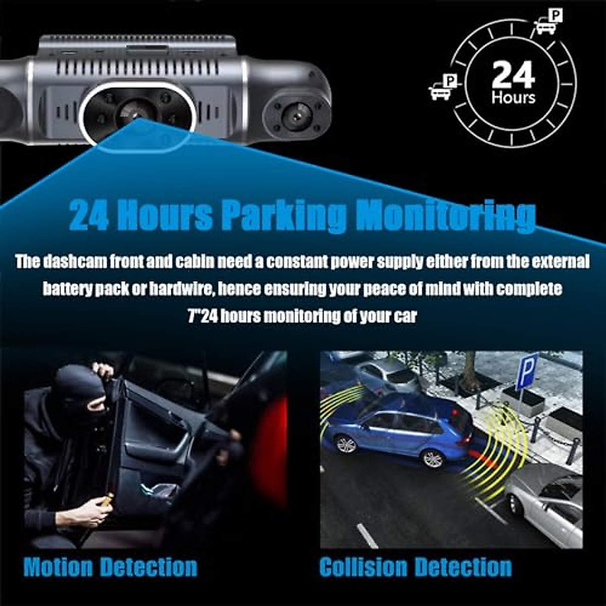 4-Channel Front and Rear Dash Cam - 360-Degree Panoramic Recording for Enhanced Safety, HD 1080P Car Interior and Exterior Camera - Clear Images and Wide Coverage