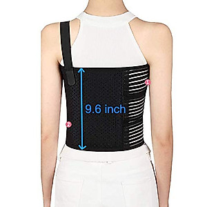 Solmyr Rib Brace Broken Rib Belt, Chest Brace Elastic Rib Support Brace for Men and Women, Chest Binder to Reduce Rib Cage Pain, Breathable Chest Wrap Belt for Sore or Bruised Ribs Support, Sternum