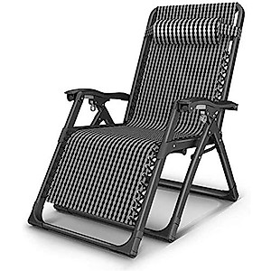 XZGDEN Lightweight Sun Lounger Reclining Lounge Chair Garden Outdoor Terrace Thick Padded Thickened Multiple Positions (Color : 1)