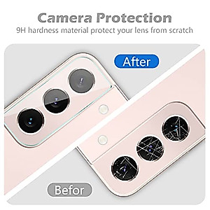 imluckies Camera Lens Protector for Samsung Galaxy S22 & S22 Plus [4 pack], Scratch-resistant Tempered Glass Back Camera Lens Cover, Ultra-thin, Easy Installation Lens Protector, Clear