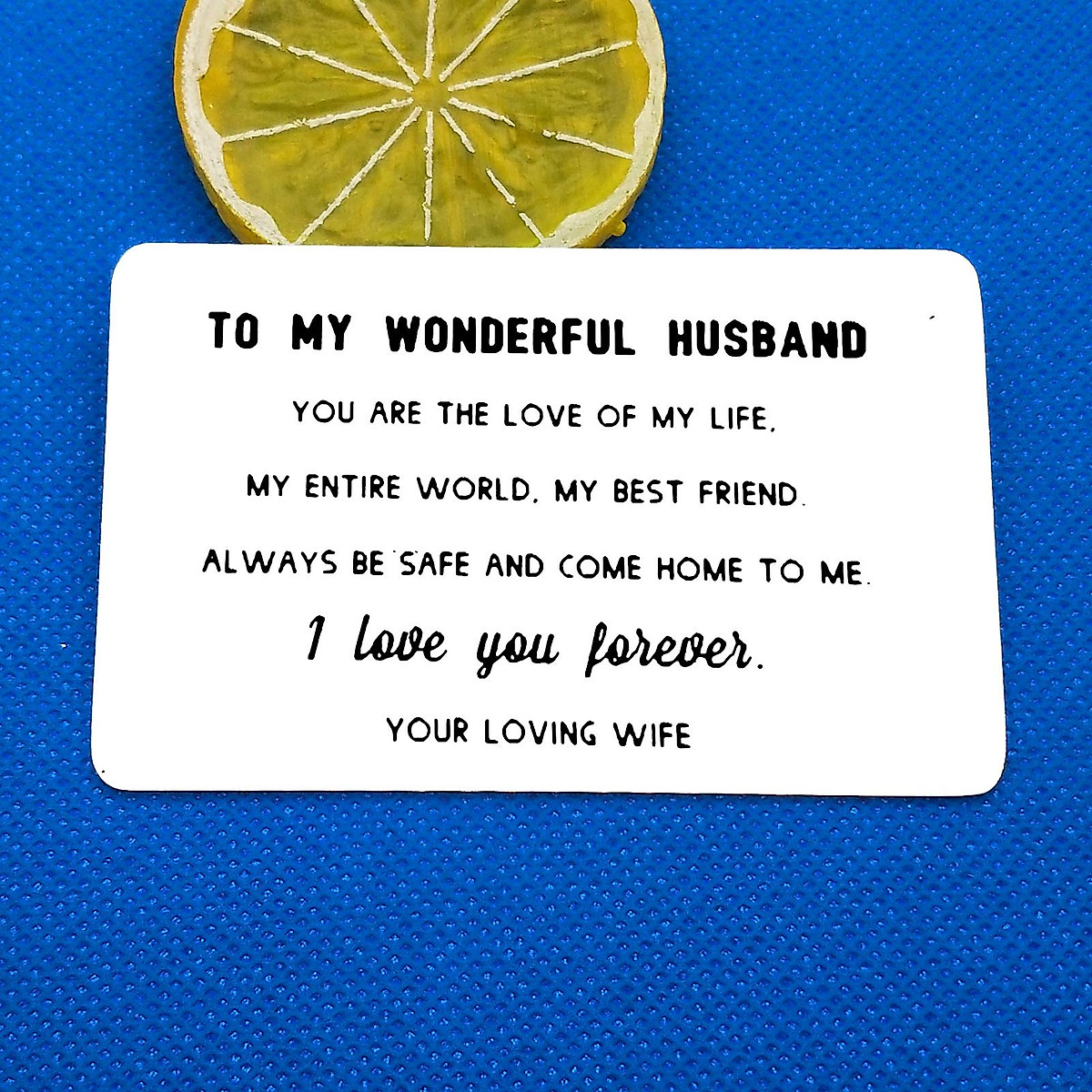 Engraved Wallet Insert Card for Husband Wedding Gifts from Wife I Love You Wallet Card for Men Valentines for Husband Christmas Birthday Gifts for Husband Him, Always be safe and come home to me