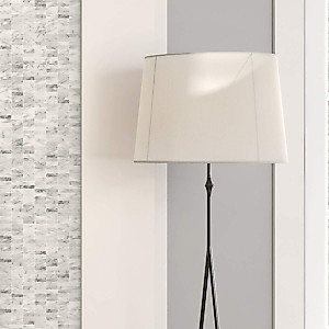 SpeedTiles FREEZY Timeless Natural Stone Tiles - Modern Peel & Stick Marble Tiles for Kitchen Backsplash, Fireplace, Interior Wall - 3X Faster Installation with No Mortar, No Grout - Sample