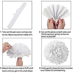 Lnlofen Welcome Home Banner Sign Decoration Kit, 14pcs Welcome Back Family Party Decorations Supplies - Including Welcome Home Banner, Triangle Flag, 6pcs Hanging Swirls, 6pcs Poms