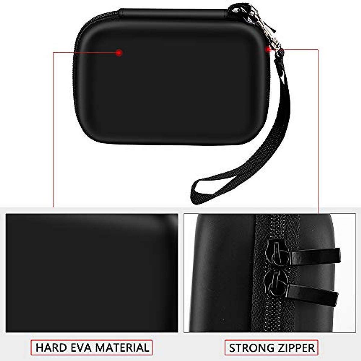 Microscope Case for Carson MicroFlip 100x-250x LED and UV Lighted Pocket Microscope(MP-250 or MP-250MU)- Black (Case Only)