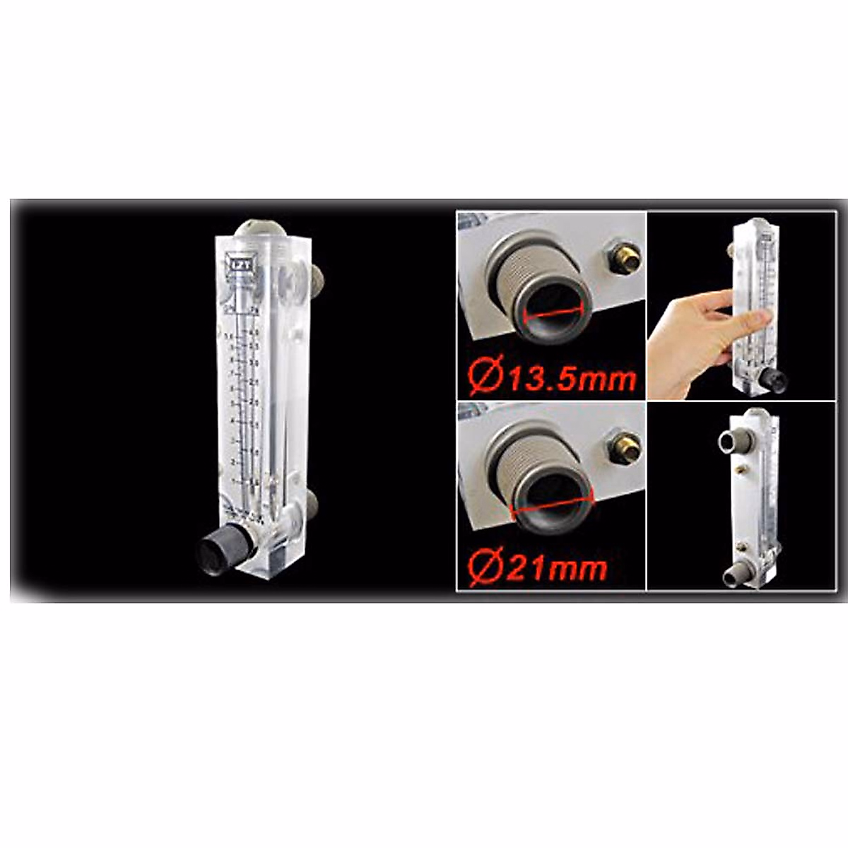 tatoko LZT M-15 0.1-1GPM 0.5-4LPM Water Flow Meter Panel Mount Type FlowmeterMeters