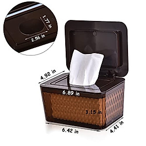 Umtiti Wipes Dispenser & Wipes Pouch/Tissue Bag, Wipes/Tissue Case with Moisture Seal Secure Lid, Non-Slip Rubber Feet & Sealing Design Keeps Wipes Fresh, Dustproof Wipes Container(BN+Panda)