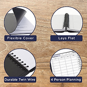 2022 Weekly Appointment Book & Planner by AT-A-GLANCE, 7" x 8-3/4", Medium, Black (7095105)