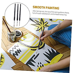 CRAFTHROU 3pcs Set Adult Coloring Pens Miniatures Nail Kit Set Mini Paints Brush Set Fine Detail Paint Brush Art Brushes Special Pen Acrylic Brush to Paint Round Wooden Rock DIY Kits