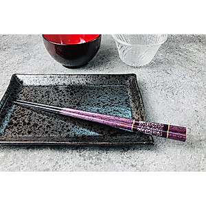Premium Japanese Chopsticks Reusable [ Made in Japan ] Traditional Lacquer Art Wooden Chopsticks B (Galaxy PU(MK007))