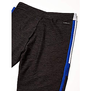 adidas Girls' Big Active Sports Athletic Legging Tight, D2M Melange Adi Black Heather/Bold Blue, Medium