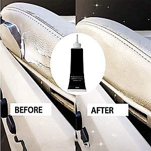 Advanced Leather Repair Gel,Leather Conditioner, Advanced Leather Repair Gel Black Leather and Vinyl Repair Kit, Heals & Restores Dry, Cracked, Scratched Leather (Black)