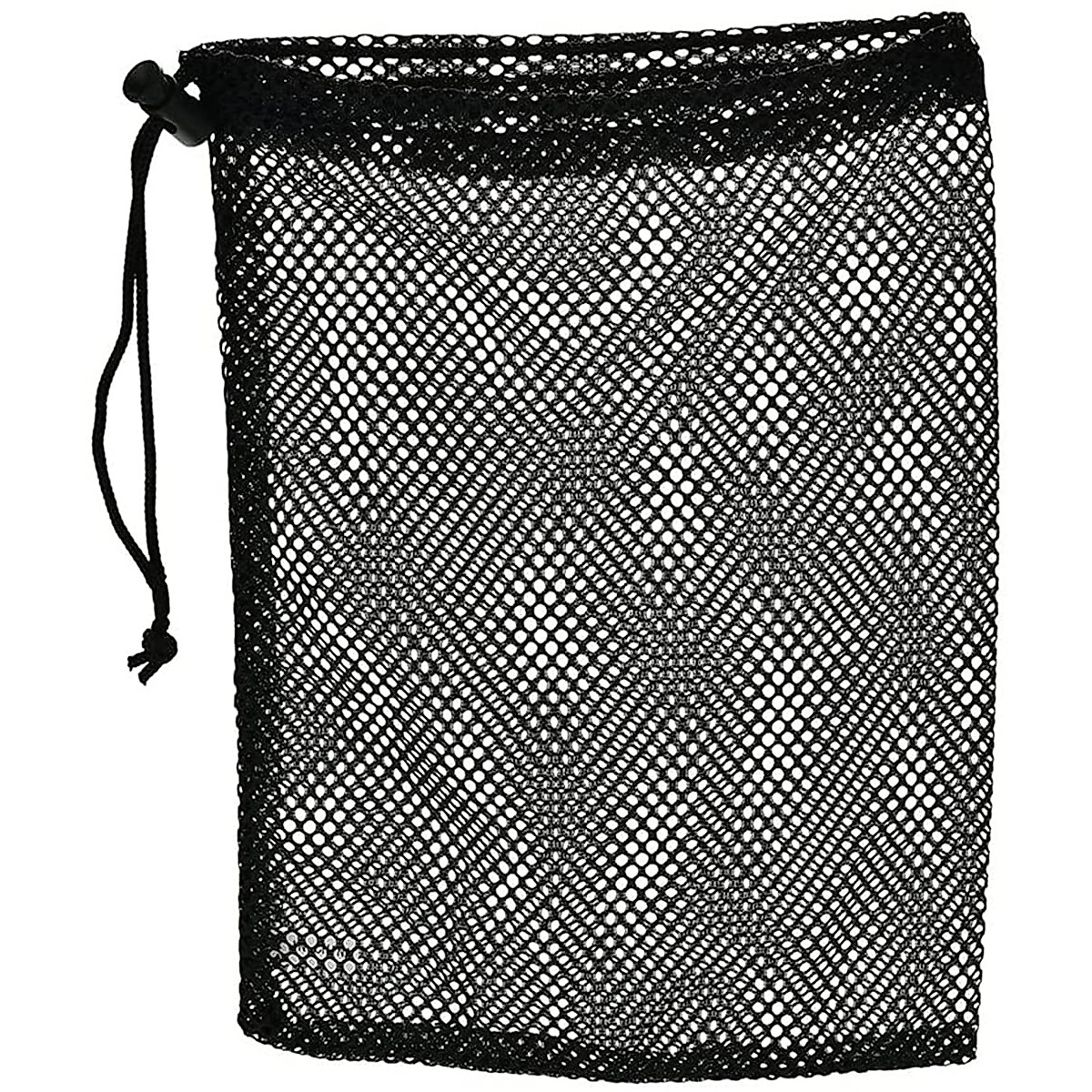 Forever one Durable Nylon Mesh Drawstring Bag Mesh Ditty Bag for Equipment Storage Nylon Travel Bag with Drawstring Cord Lock Closure Net Bag for Toy,Balls, Laundry Bag black , Large(Forever one 02)
