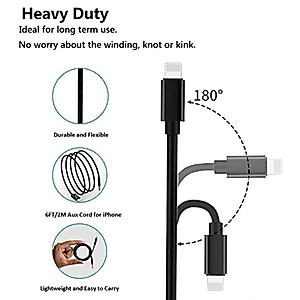 Aux Cord for iPhone Car Adapter,3.3Ft [Apple MFi Certified] Lightning to 3.5mm Aux Audio Cable Compatible with iPhone14/13/12/11/XS/XR/X 8 7 6/iPad/iPod to Car/Home Stereo,Speaker,Headphone All iOS