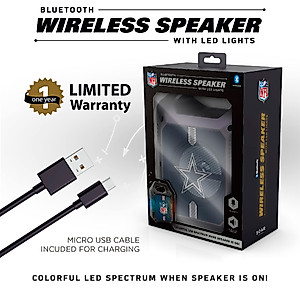 SOAR NFL ShockBox XL LED Wireless Bluetooth Speaker, Las Vegas Raiders