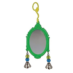 JW Pet Company Activitoy Fancy Mirror Small Bird Toy, Colors Vary