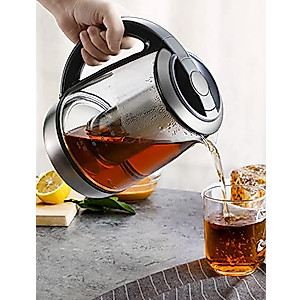 Electric Tea Kettle, 6 Variable Presets Temperature Smart Tea Maker, Fast Boil Electric Glass Kettle with 2Hr Keep Warm Function, Premium Stainless Steel, 1200 Watt Quick Heating, 1.7L