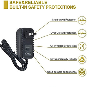 K-MAINS AC Adapter Replacement for LumiSource BoomChair Shark BM-Shark BK Boom Chair Gaming Cord PS