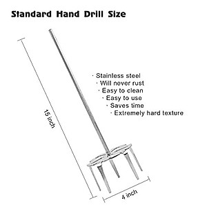 QQMaster Pork Puller,4 Inch Stainless Steel Meat Shredder Pork Puller Used With Standard Hand Drill Shredding Pork Made Easy