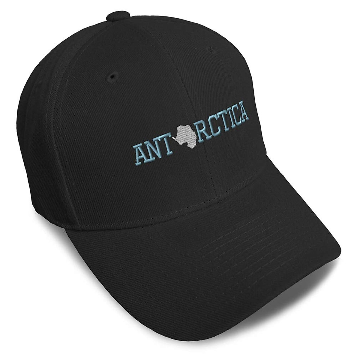Speedy Pros Baseball Cap Antarctica Embroidery Acrylic Dad Hats for Men & Women Strap Closure Black Design Only