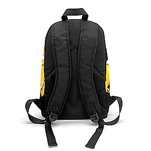 Bumble Bees Honey Drips Black Yellow Personalized Casual Backpack,Custom College School Travel with Name Daypack Laptop 17 Inch for Boys Girs