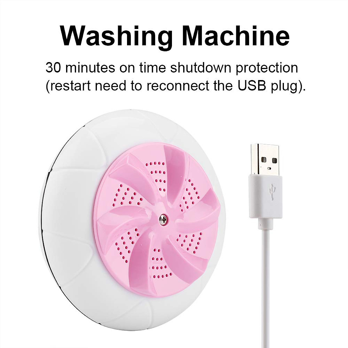 Milltrip Mini Washing Machine, Mini Ultrasonic Washing Machine USB Portable Washing Machine for Home, Travel, Business Trip, Apartment, Dorm (Pink)