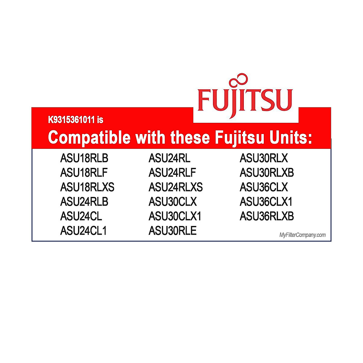 Fujitsu General UTRFA13-1 K9315361011 Mini Split Filter