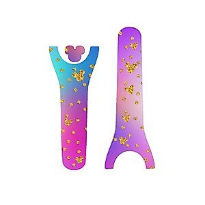 Vinyl Skin Decal Wrap Sticker Cover for the MagicBand 2 Magic Band 2 Gold Polka Dot Pink Blue Purple Backing