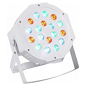 (8) Rockville RockPAR50 LED RGB Compact Par Can DJ/Club/Stage DMX Wash Light - White