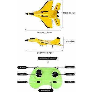 Remote Control Wireless Airplane Toy with Lights, Su-35 Rc Glider 2 Channel 2.4 GHZ Remote Control Planes, Outdoor Foam Rc Aircraft for Hobby Rc Airplanes