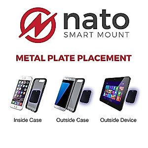 Nato Smart Mount - Multi-Purpose Magnetic Holder for Phones, Tablets, and Devices - Universal Stability in Cars, Homes, and Offices
